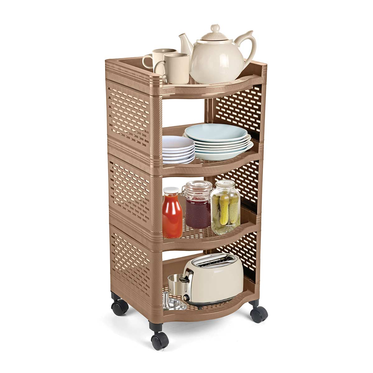 Smart Rack Small Set of 4 with wheels | | Easy-to-Move Slide Rack Trol ...