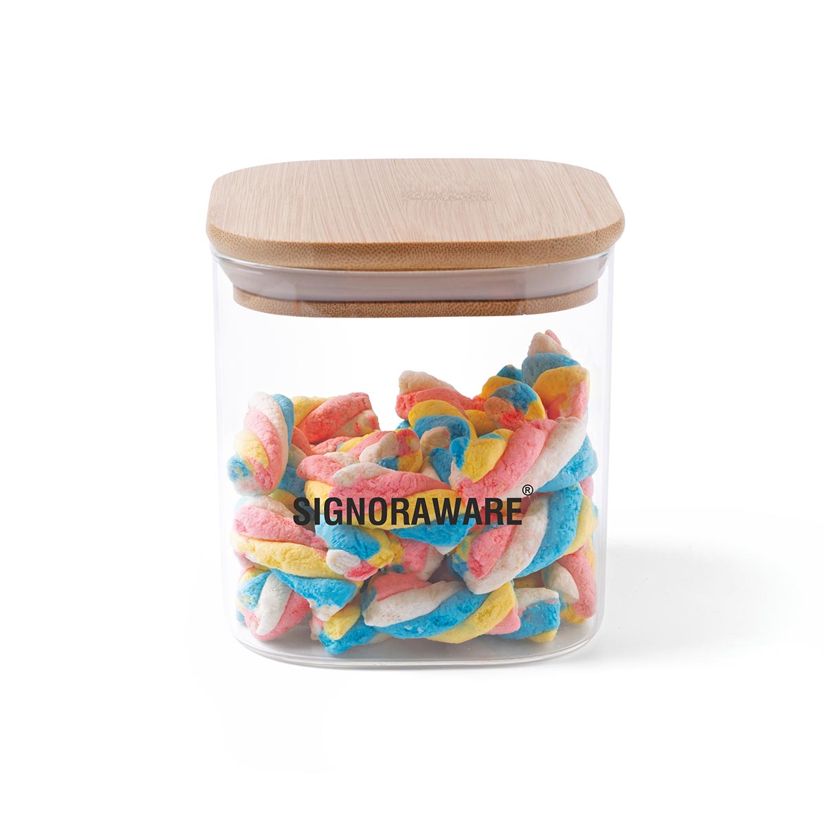 Trison Square Jar With Bamboo Lid 550 ml – Signoraware