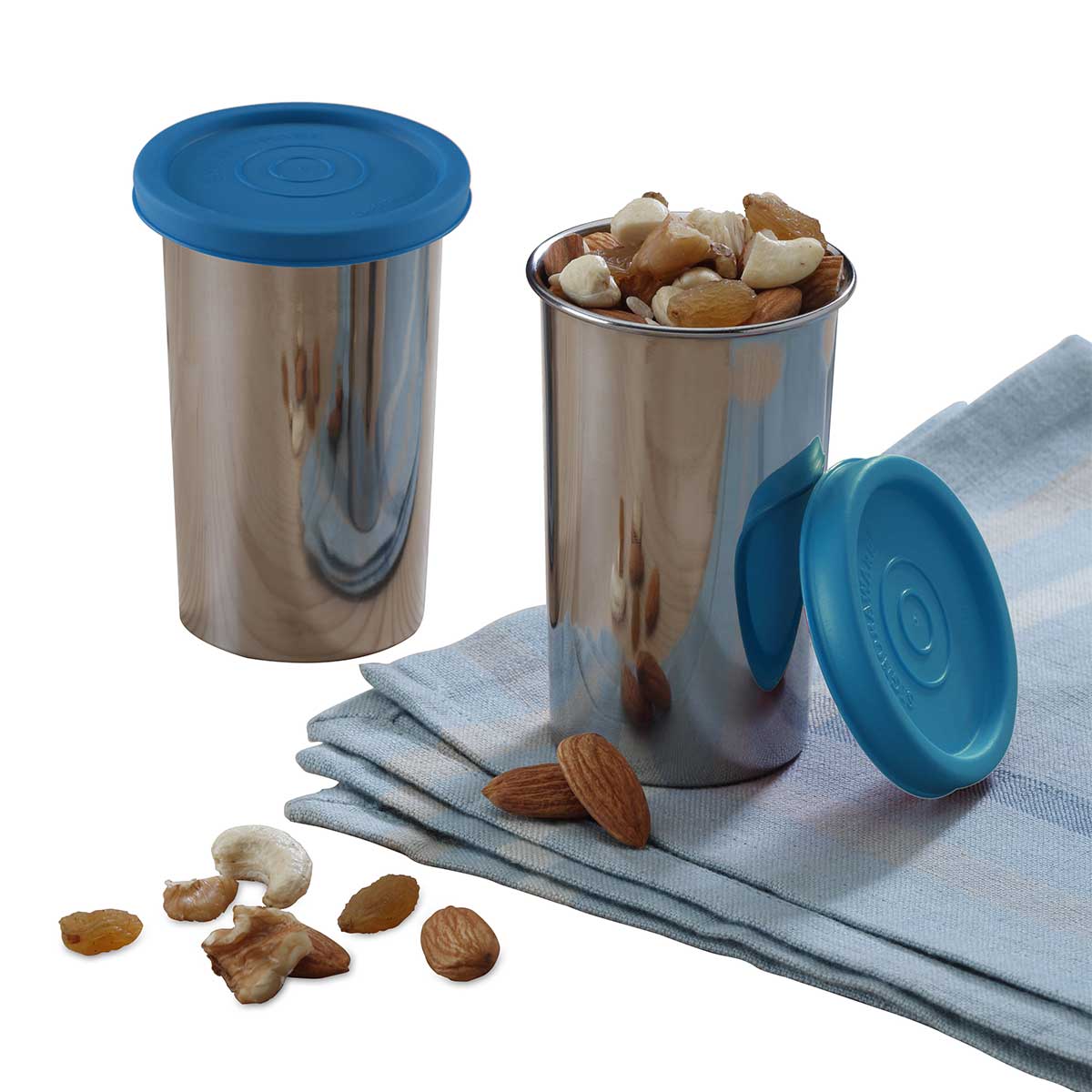 Nano Steel Big airtight containers ( Set/2 ) ( 150 ml. each ) – Signoraware