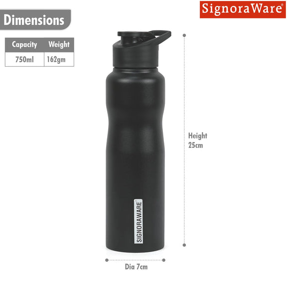 Turbo Coloured Sipper Steel Water Bottle – Signoraware