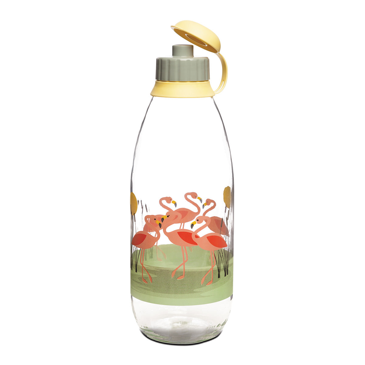 Flamingo Glass Bottle 1 Ltr. – Signoraware