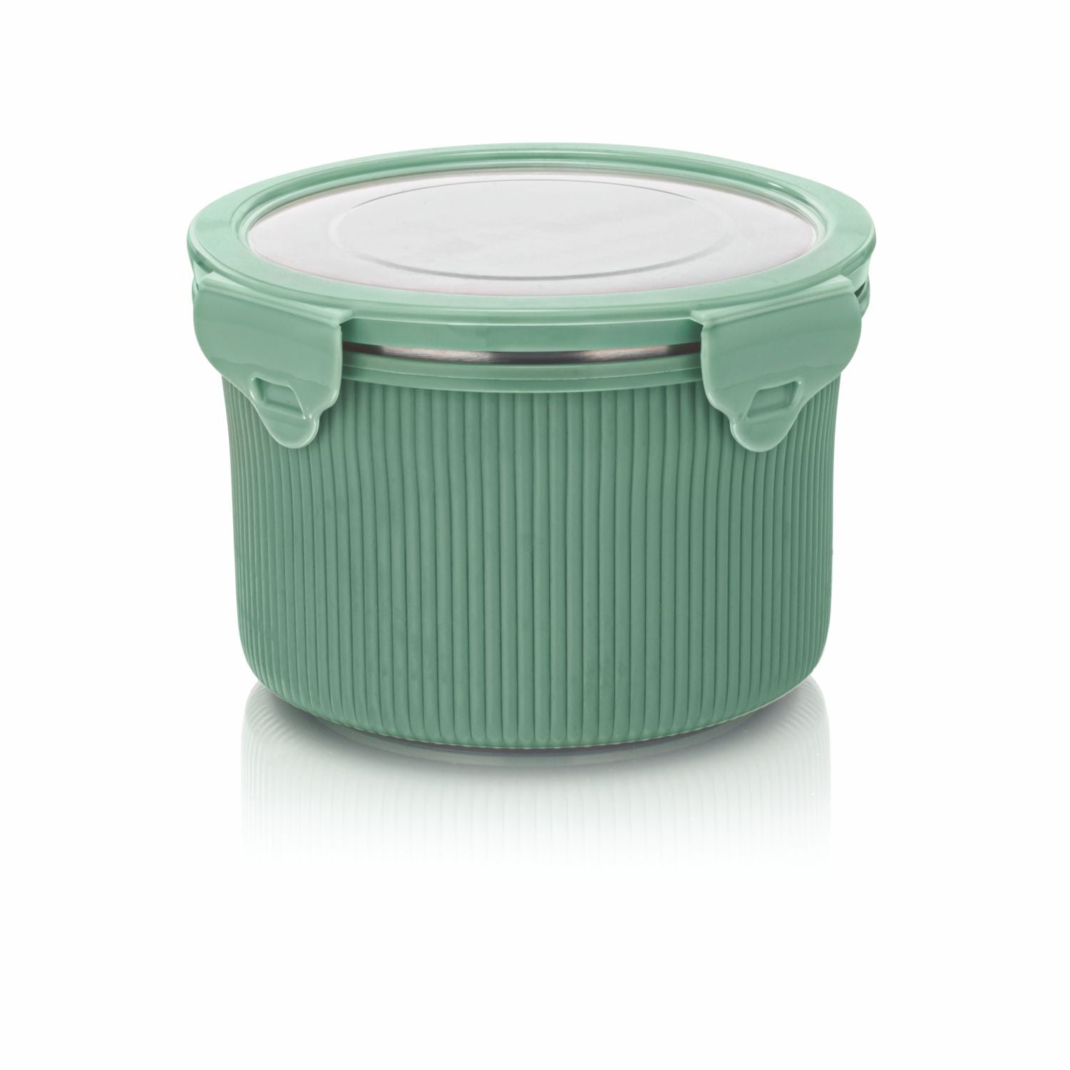 Lock N Store Microsafe Steel Round Container with Steel Lid 750 ml ...